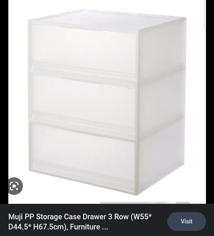 Muji frosted drawers, Furniture & Home Living, Furniture, Shelves ...