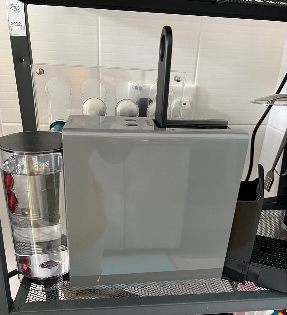 Nespresso Essenza Mini Intense Grey with official Nespresso pods holder ...