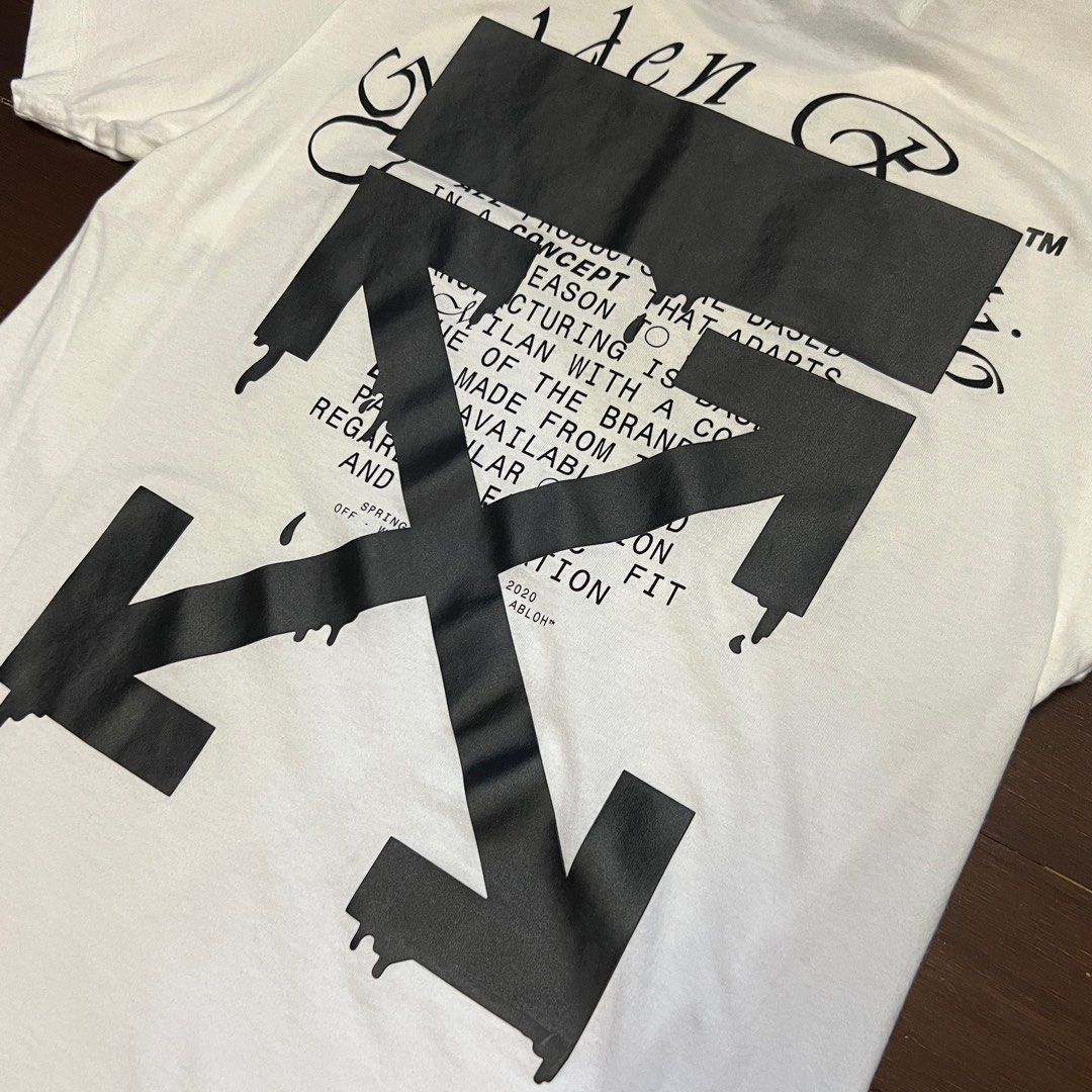 Off White Golden Ratio Tee, Men's Fashion, Tops & Sets, Tshirts & Polo ...