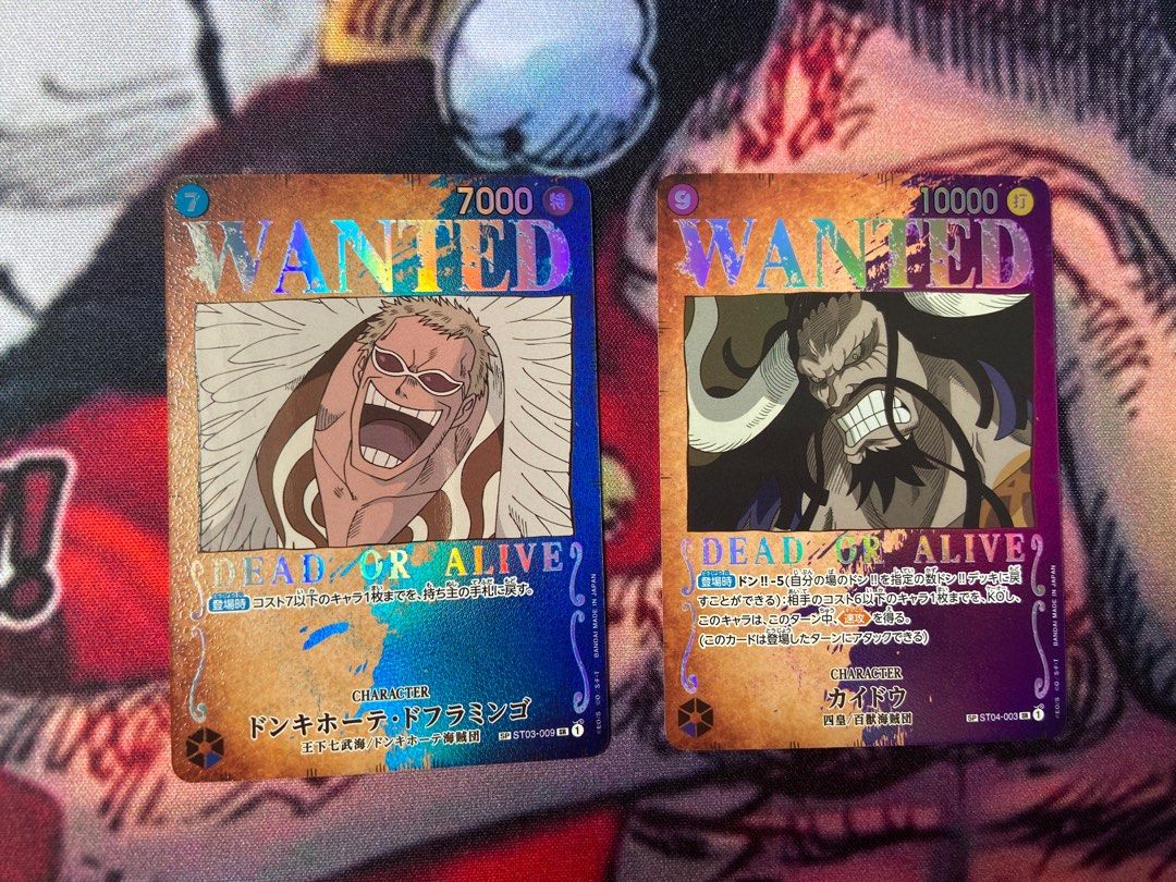 One Piece TCG Cards: OP-03 Wanted Luffy Doflamingo Kid Kaido Alternate ...