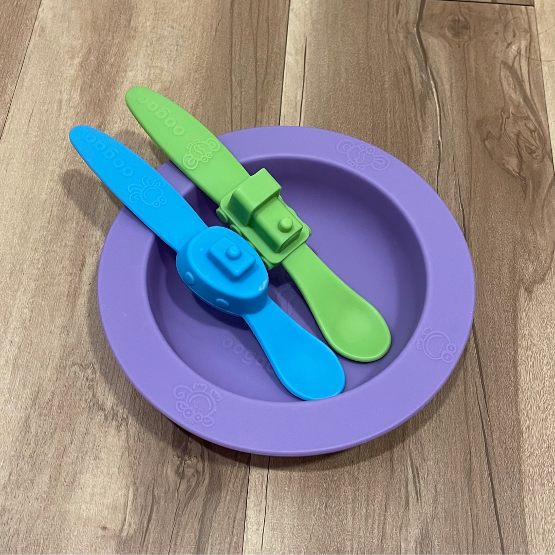 Oogaa Silicone Plate and 2 Spoons set, Babies & Kids, Nursing & Feeding ...