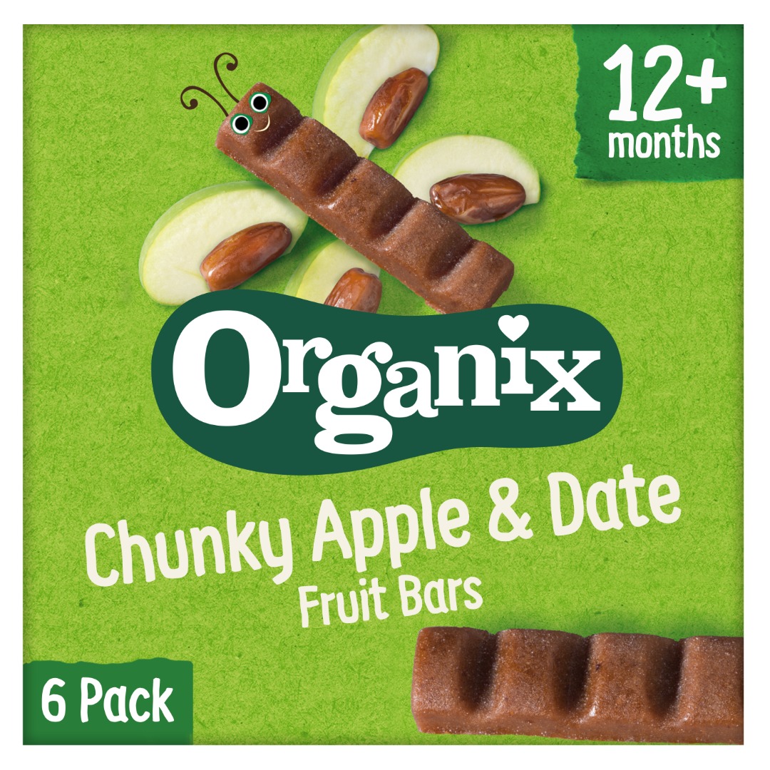 Organix Goodies Organic Chunky Fruit Bars, 6 x 17g (2 Different Flavors ...