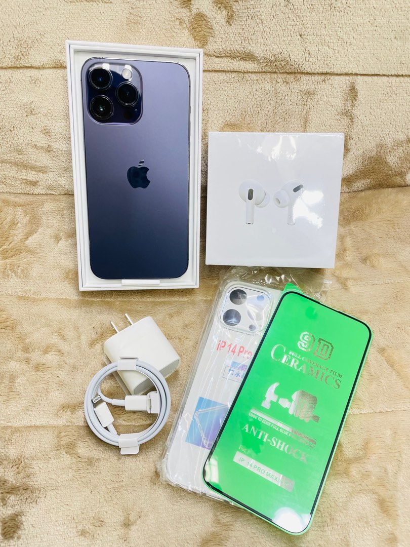 Original iPhone 14pro max 256gb deep purple smartlock complete package ...