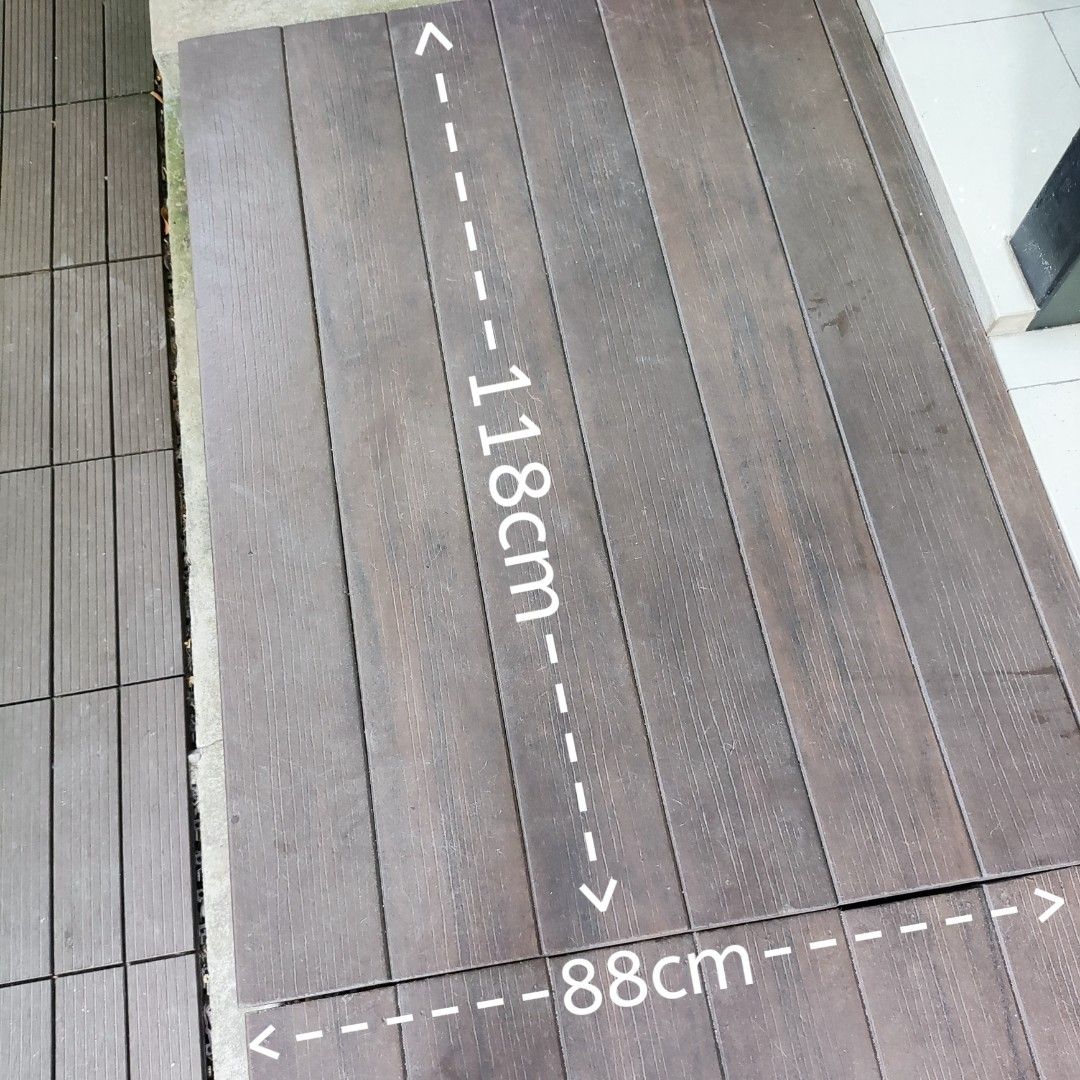 Outdoor weather resistant composite timber wood raised decking platform ...