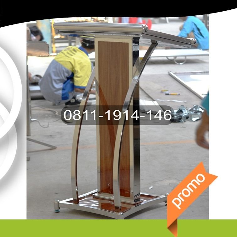 Podium Minimalis Stainless Steel / Jual Mimbar Stainless Gold Modern ...