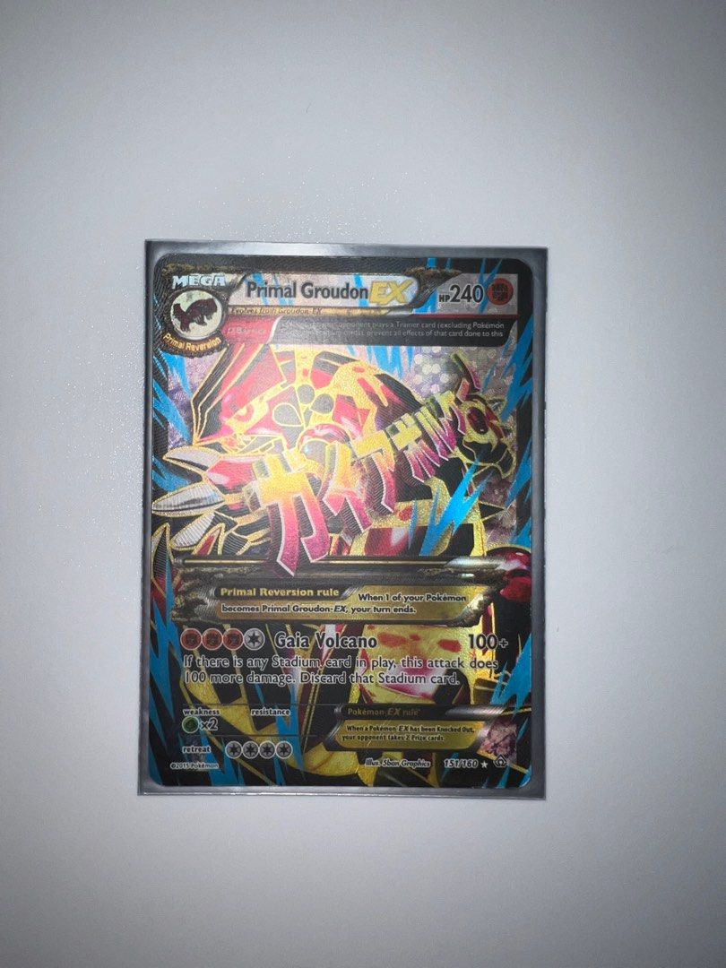Pokemon Card Primal Groudon EX 151/160, Hobbies & Toys, Toys & Games on ...