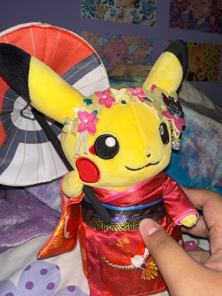 Pokemon Pikachu Stuff Toy Kimono RARE KYOTO, Hobbies & Toys, Toys ...