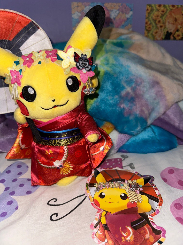 Pokemon Pikachu Stuff Toy Kimono RARE KYOTO, Hobbies & Toys, Toys ...