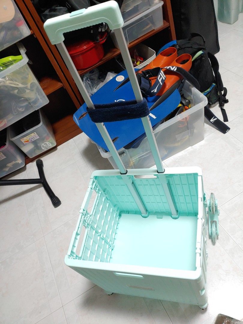 Portable, foldable Roller trolley, dolly cart, Hobbies & Toys, Travel ...