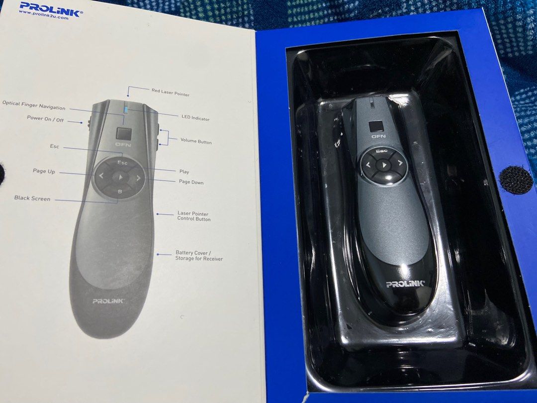 Prolink 2.4GHz wireless Presenter with Air Mouse, Computers & Tech ...