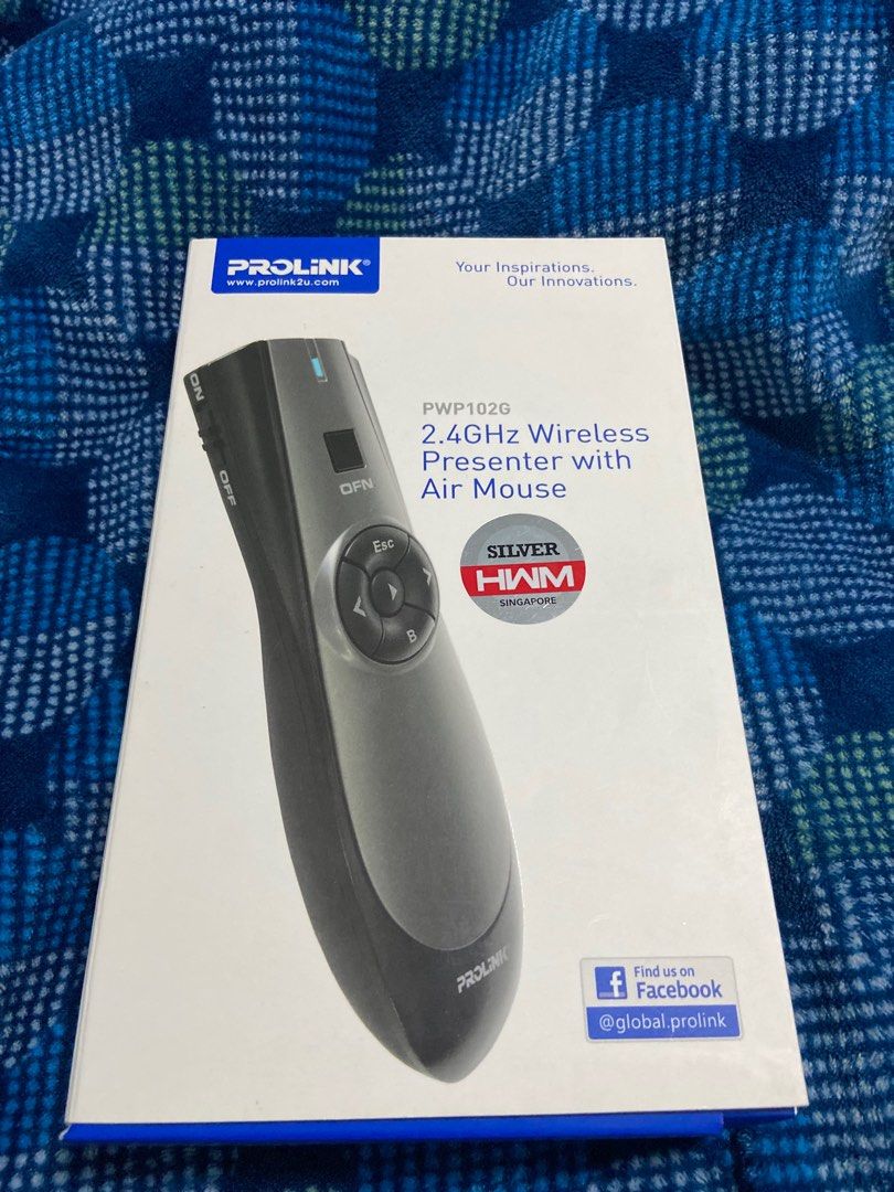 Prolink 2.4GHz wireless Presenter with Air Mouse, Computers & Tech ...