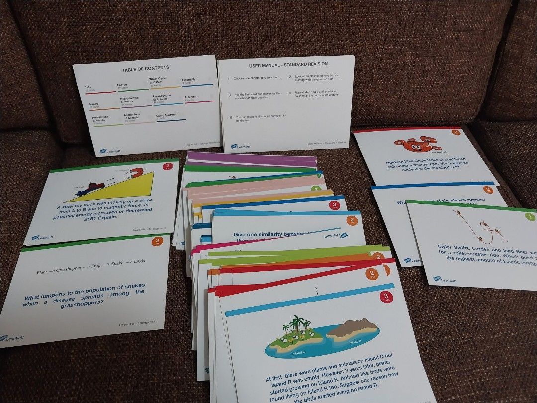 PSLE Flash cards Science, Hobbies & Toys, Books & Magazines, Assessment ...
