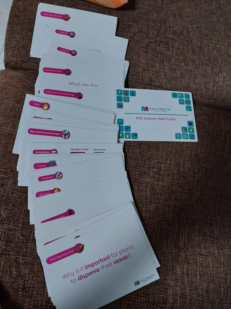 PSLE Flash cards Science, Hobbies & Toys, Books & Magazines, Assessment ...