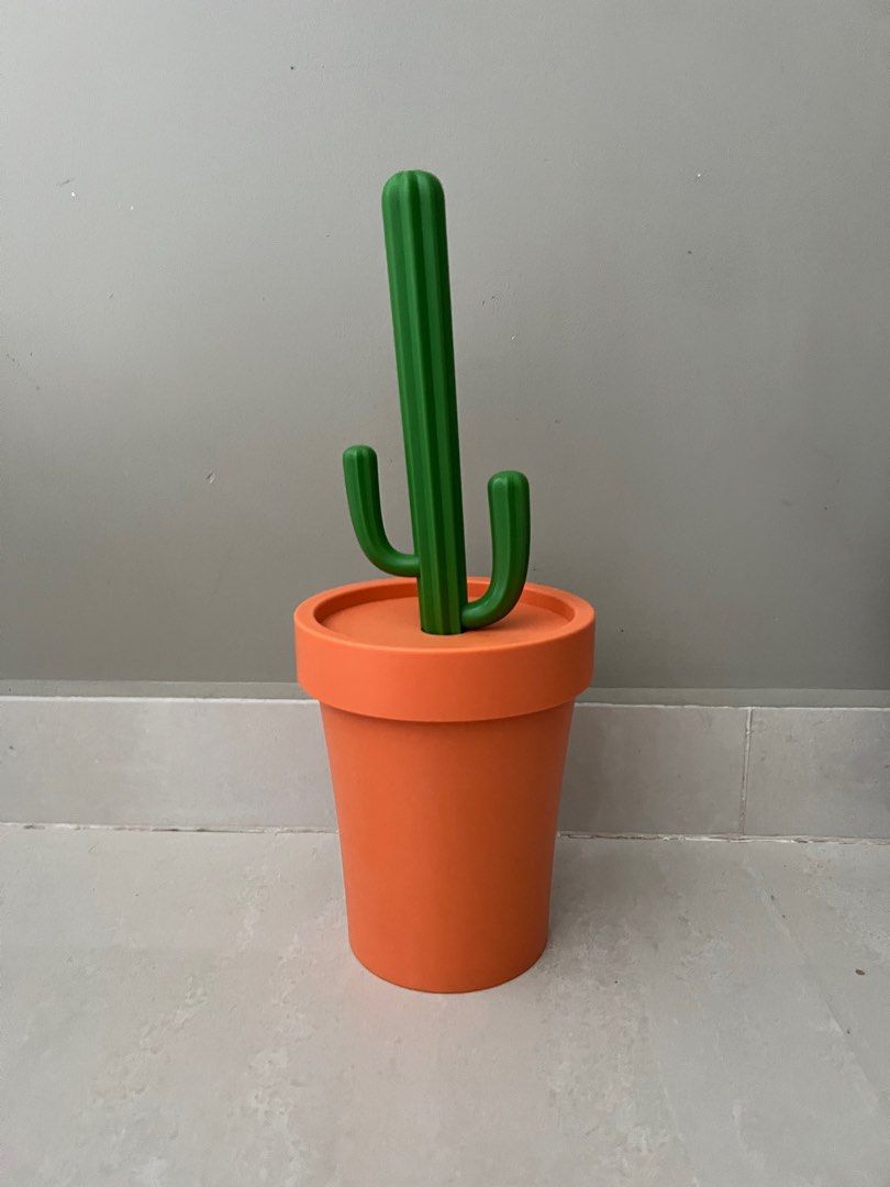 Qualy Cactrash Cactus Trash Bin Trash Can, Furniture & Home Living ...