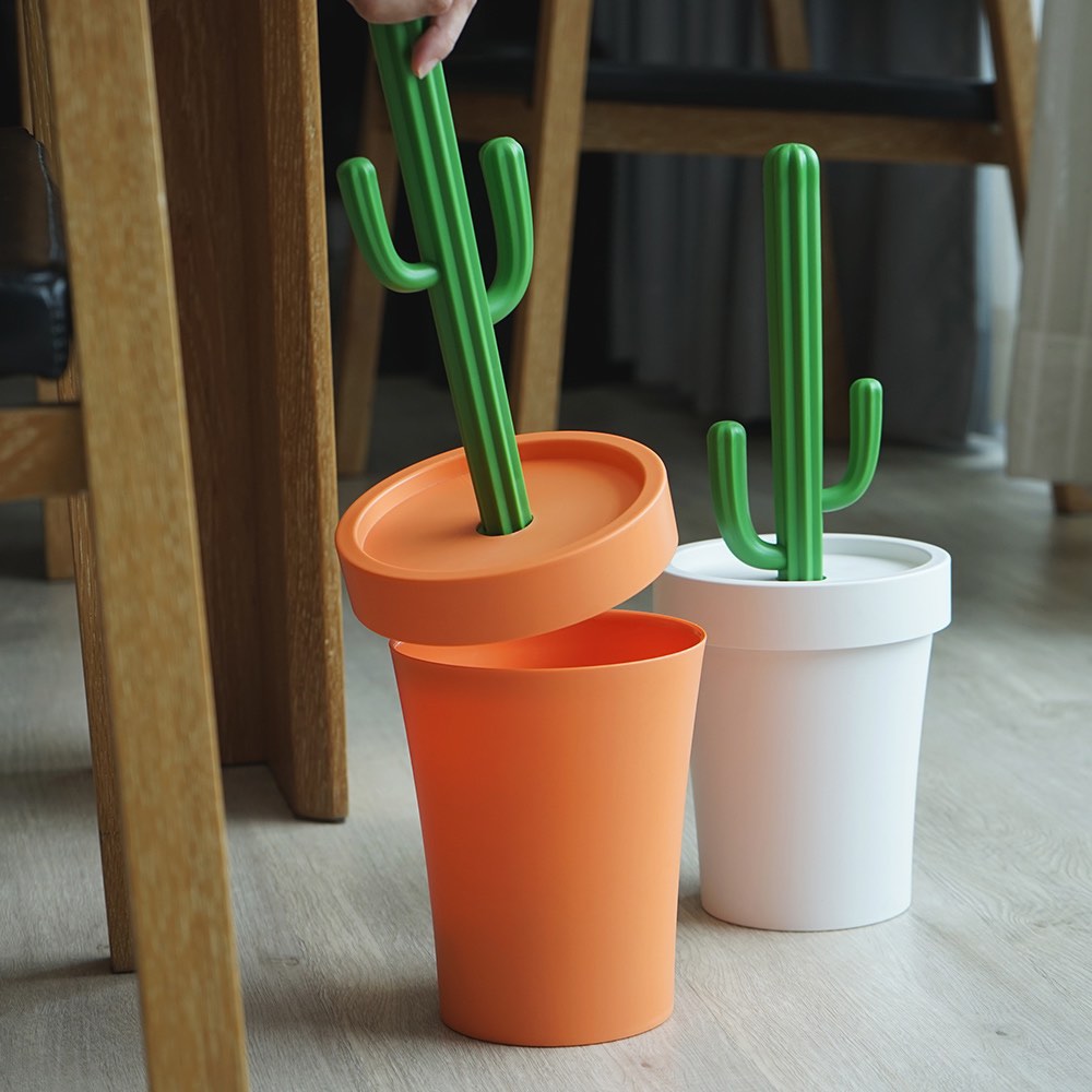 Qualy Cactrash Cactus Trash Bin Trash Can, Furniture & Home Living ...