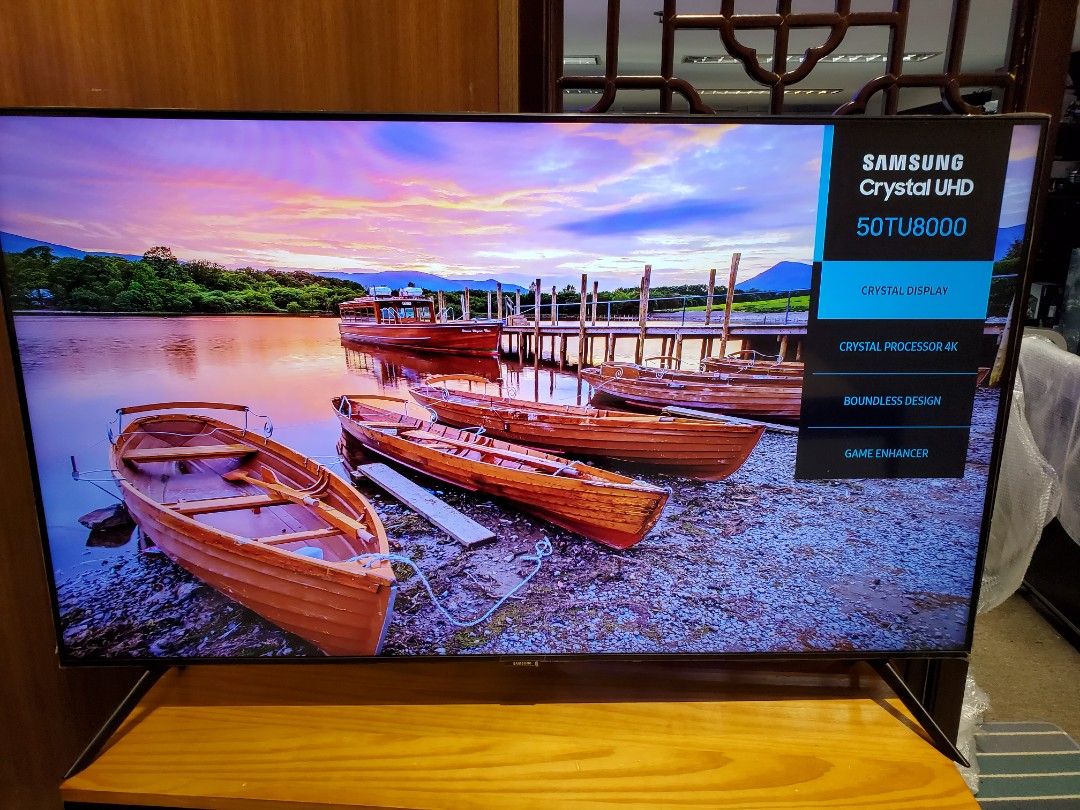 Samsung 50' 4K TU8000 高階無邊框 Smart TV *內連Airplay, 保用18個月及送8K線, 家庭電器, 電視 & 其他娛樂, 電視 - Carousell