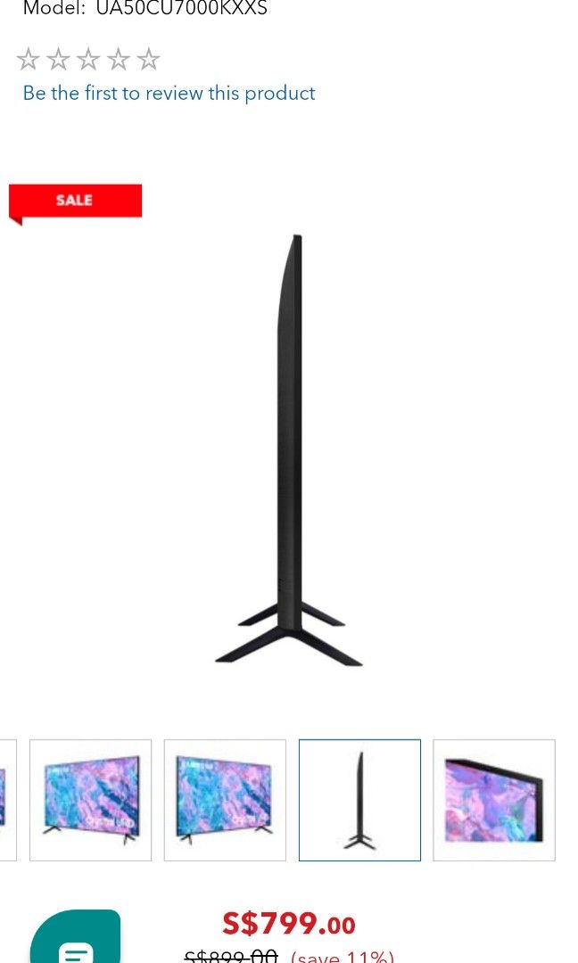 SAMSUNG CU7000 50 INCH 4K CRYSTAL UHD TV, TV & Home Appliances, TV ...