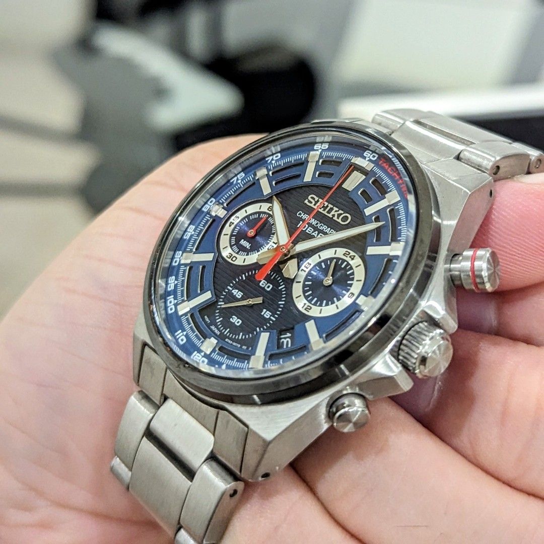 Seiko SSB 407 Quartz Chronograph 41mm, Men's Fashion, Watches ...