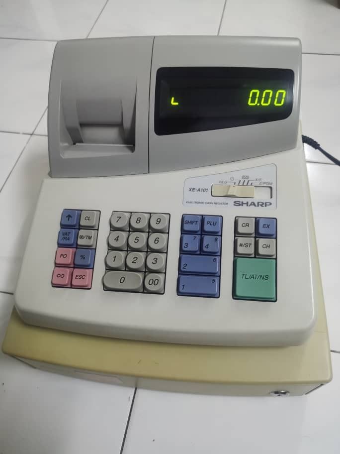 SHARP XE-A101 Cash Register, Computers & Tech, Office & Business Technology on Carousell