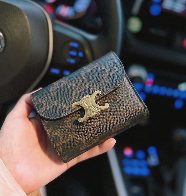 CELINE SMALL WALLET TRIOMPHE IN TRIOMPHE CANVAS TAN, Women's Fashion ...