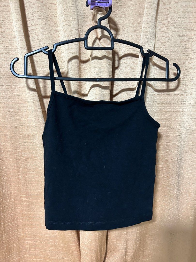 Spaghetti Halter Top (Black), Women's Fashion, Tops, Sleeveless on ...