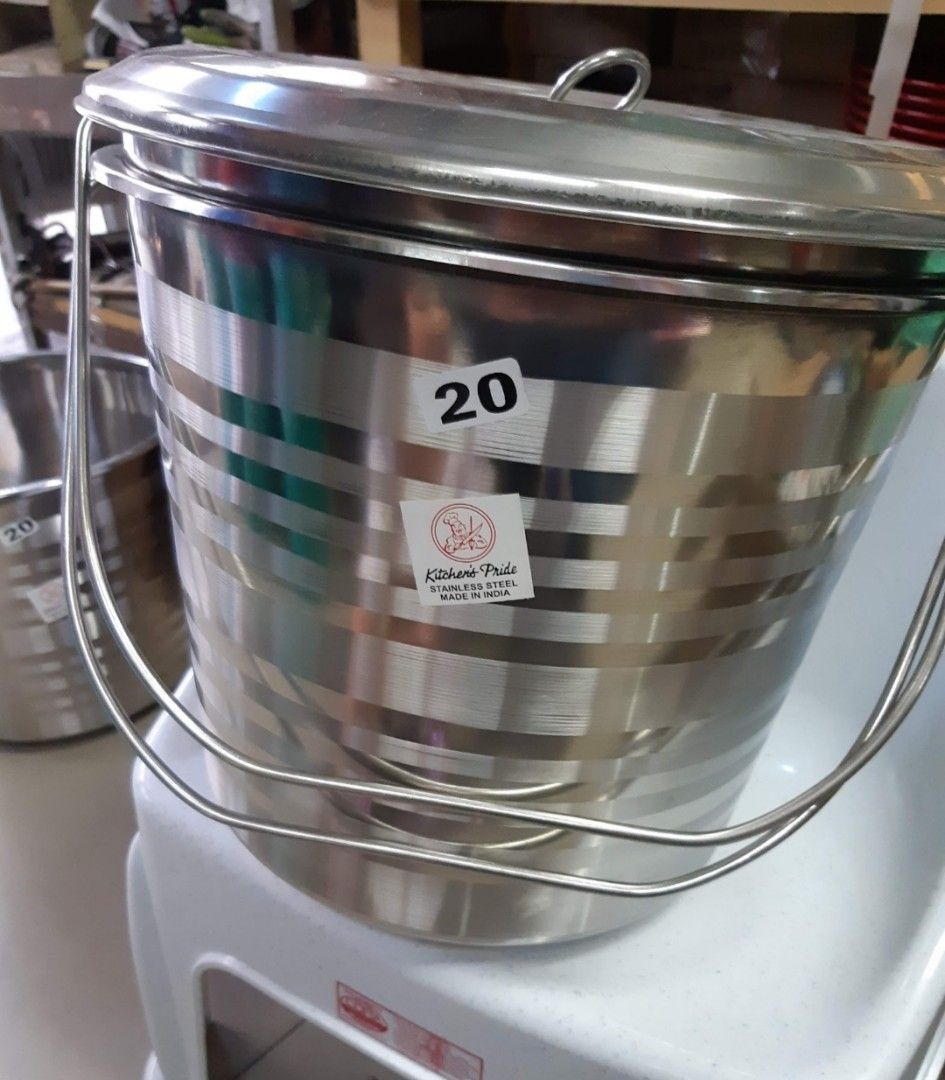 stainless steel pail pails bucket buckets 20L container containers 20 ...