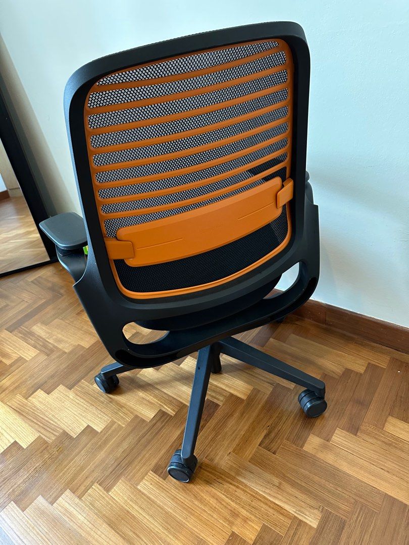 Steelcase Series 1 Office Chair - black/orange, Furniture & Home Living ...