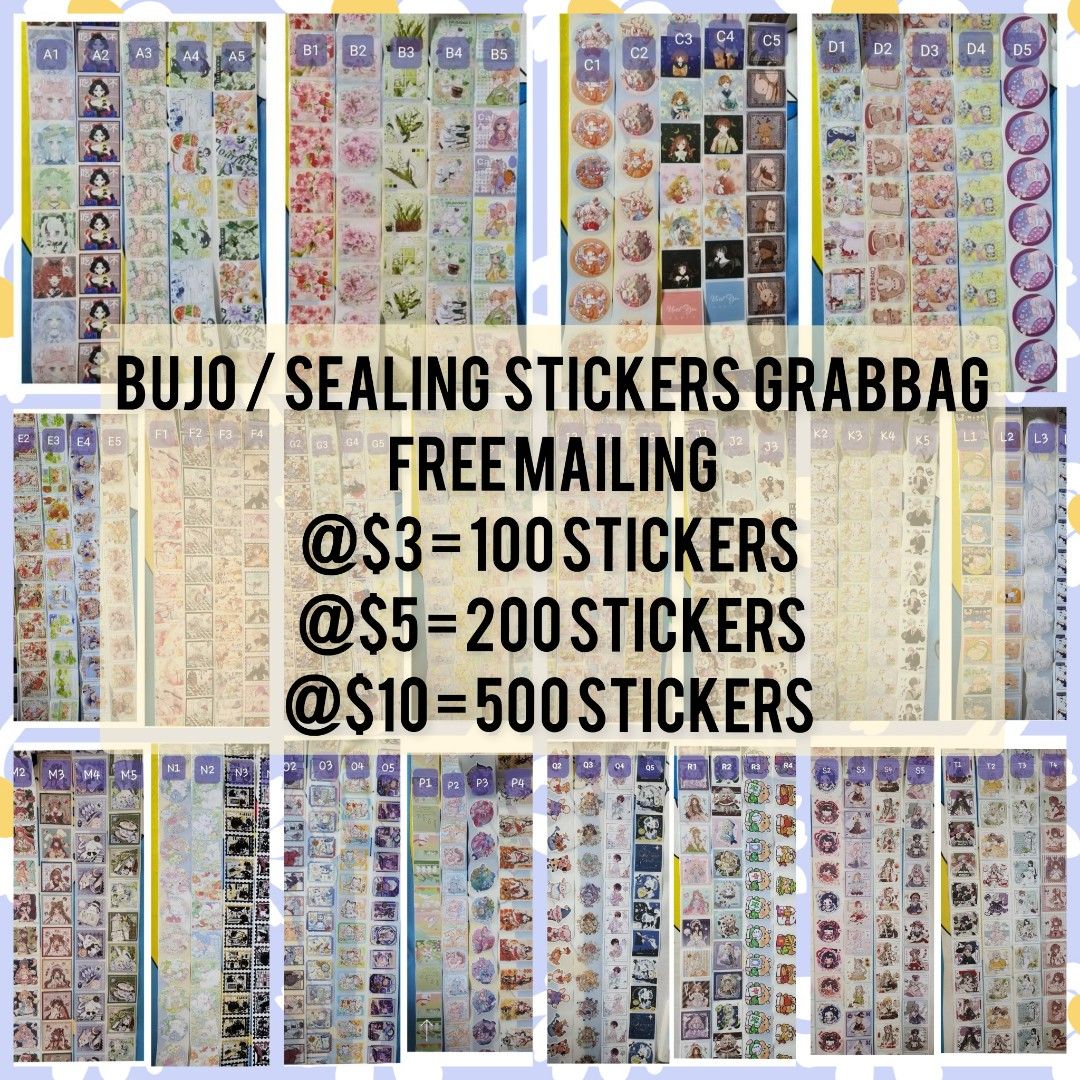 Stickers grabbag (Sealing stickers / Mailing stickers / Bujo stickers ...
