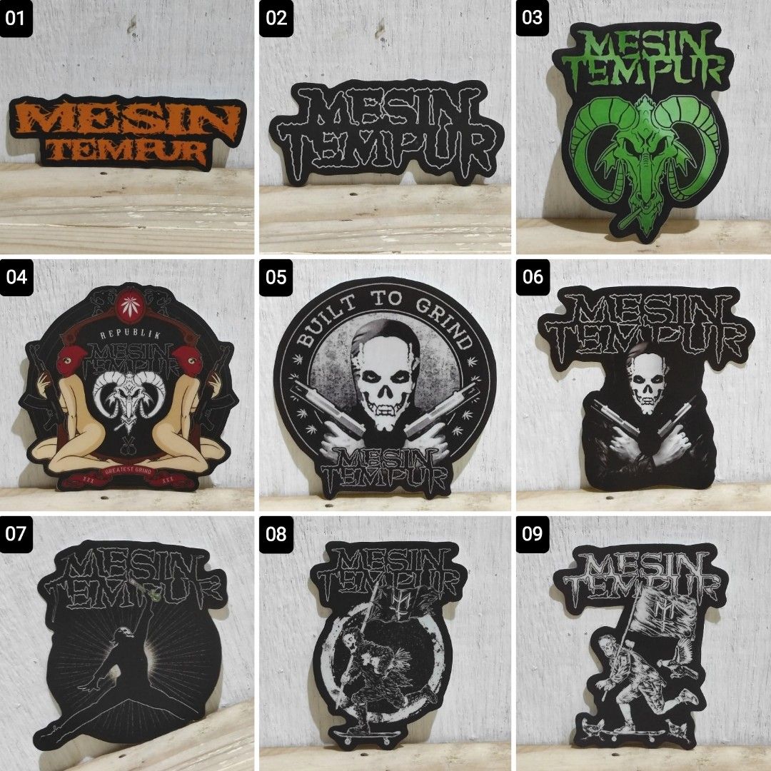 Stiker MESIN TEMPUR (Bahan Vinyl) Grindcore Metal Band, Barang Yang ...