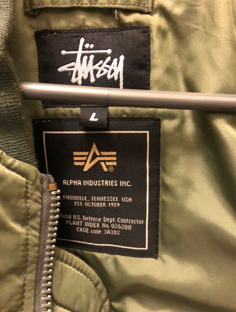 絕版 STUSSY聯名ALPHA MA1 x x FRAGMENT 經典布章飛行外套 , 他的時尚, 外套、夾克、大衣在旋轉拍賣