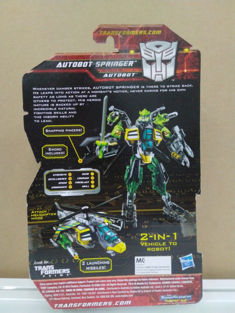 Transformers Generations Autobot Springer, Hobbies & Toys, Toys & Games ...