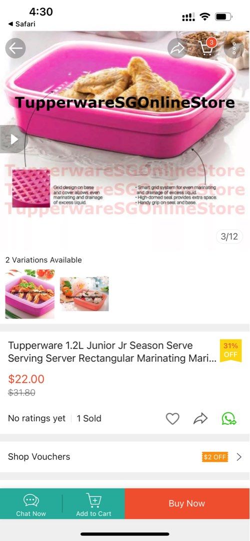 Tupperware Junior Season Serve, Furniture & Home Living, Kitchenware ...
