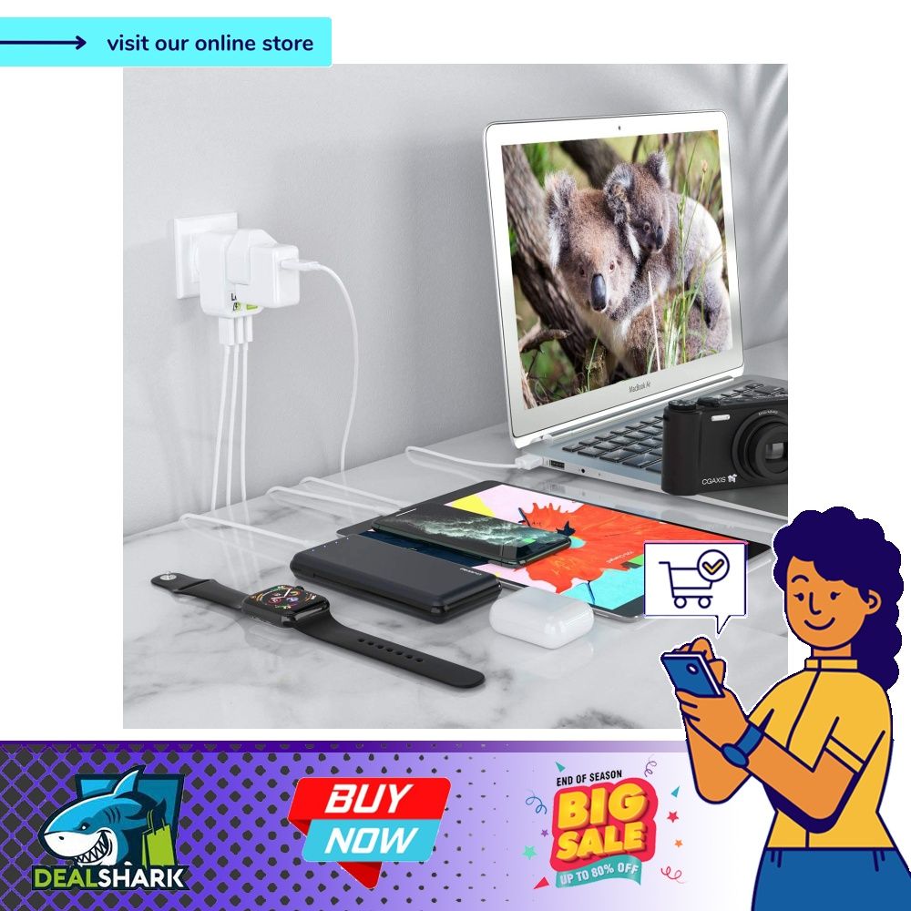 UK to Australia China Plug Adapter with 3 USB Ports, LENCENT Grounded ...