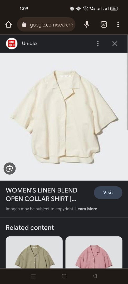 UNIQLO LINEN, Women's Fashion, Tops, Blouses on Carousell
