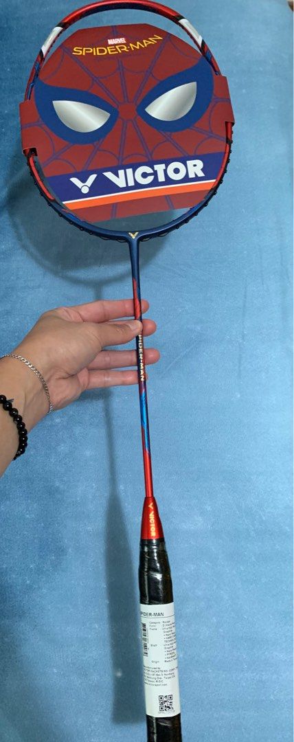 Victor spiderman limited edition racket, Sports Equipment, Sports ...