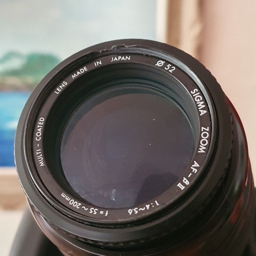 Vintage Canon EOS RT with RARE SIGMA Zoom 55-200mm Nikon Canon Zoom ...