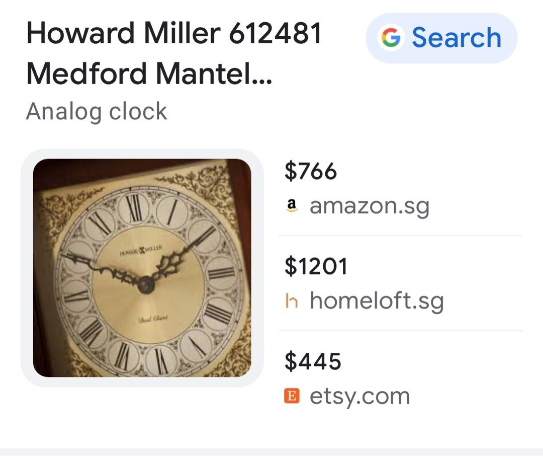 Vintage Howard Miller clock, Hobbies & Toys, Memorabilia & Collectibles ...