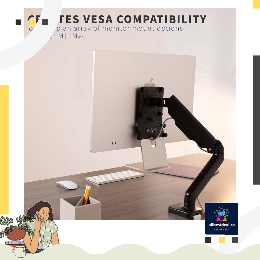 VIVO VESA Adapter Plate Bracket Kit Designed for 24 inch M1 iMac Series ...