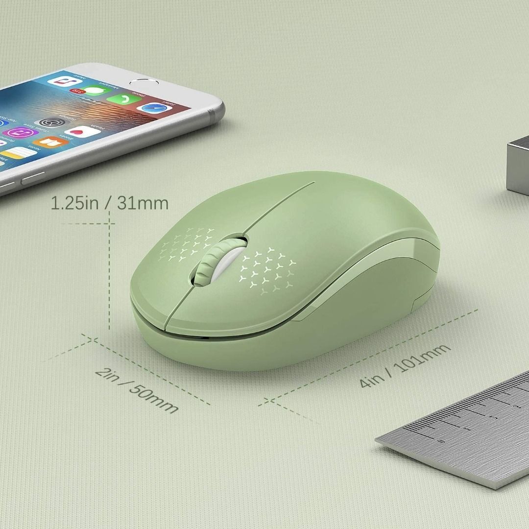 Wireless Mouse, 2.4G Noiseless Mouse with USB Receiver - seenda ...