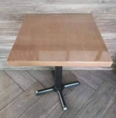 WOODEN SQUARE TABLE on Carousell