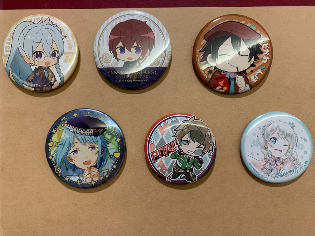 wts/lfb assorted enstars bungou stray dogs bsd bandori badge can pins ...