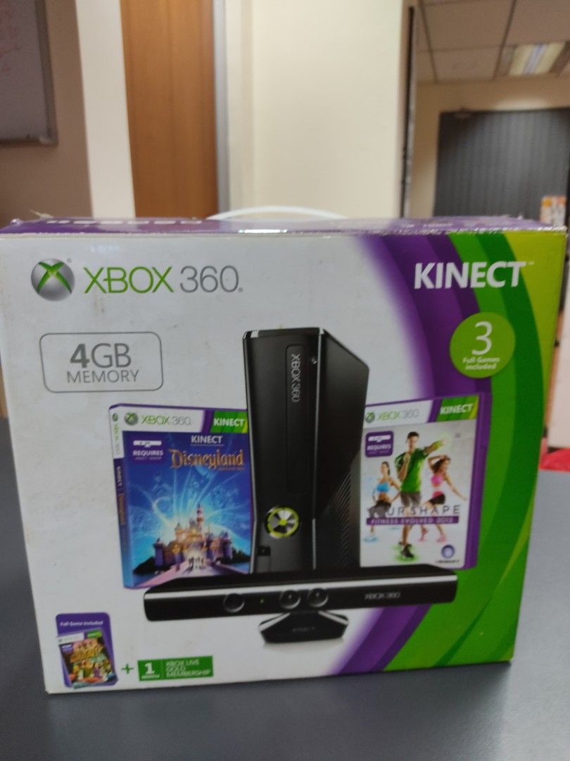 Xbox 360 Kinect with box, Video Gaming, Video Game Consoles, Xbox on ...