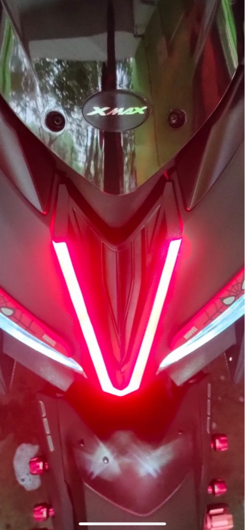 Xmax version one V light red, Motorcycles, Motorcycle Accessories on ...