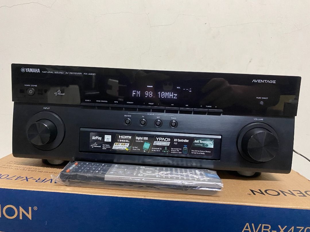 YAMAHA RX A830 收音劇院 7.2 環繞擴大機 4K 藍光 /HDMI WI-FI 有原廠遙控器, 耳機及錄音音訊設備, 音樂播放 ...
