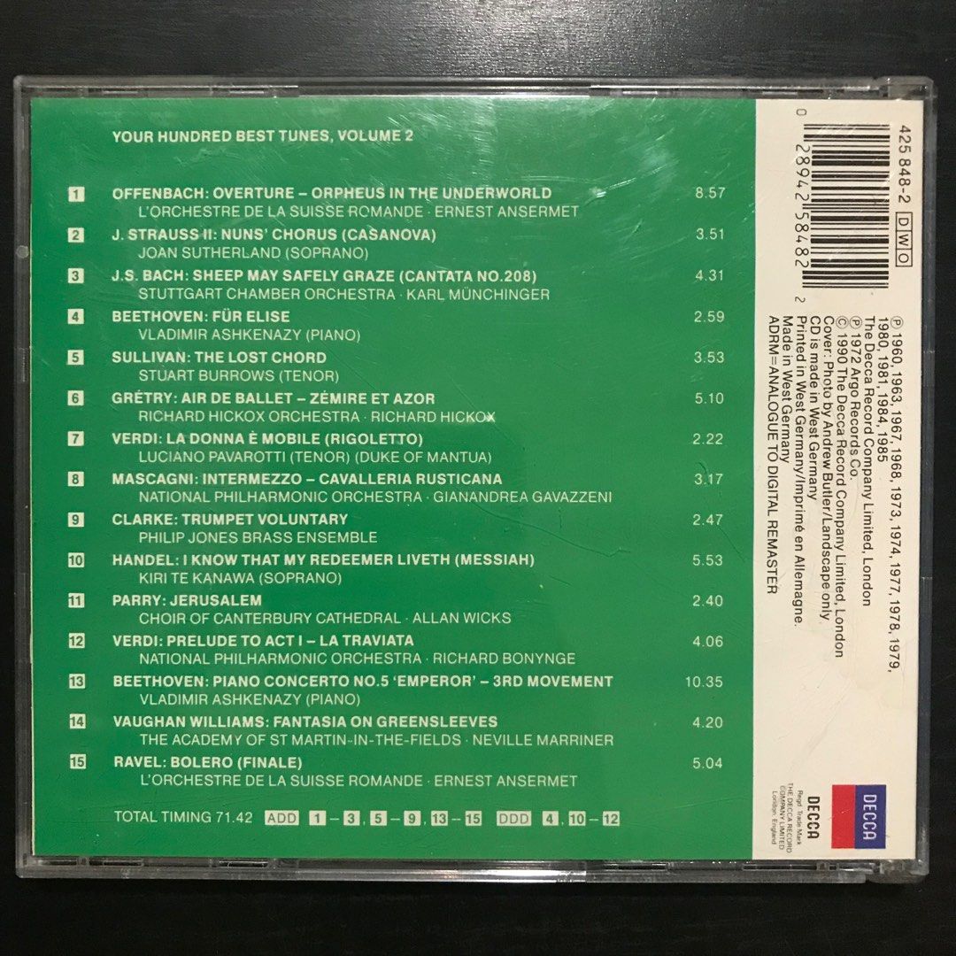 Your Hundred Best Tunes (West Germany Silver Ring) (Box Aus), Hobbies ...