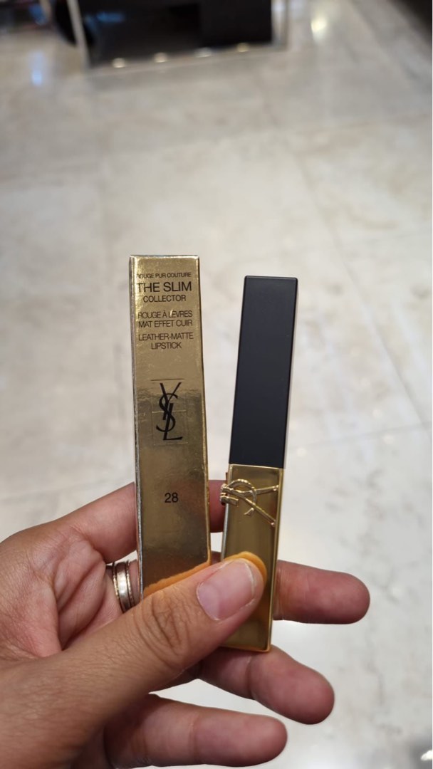 Ysl rouge slim fullsize box tester Shade : 28 Exp : 2024, Kesehatan ...