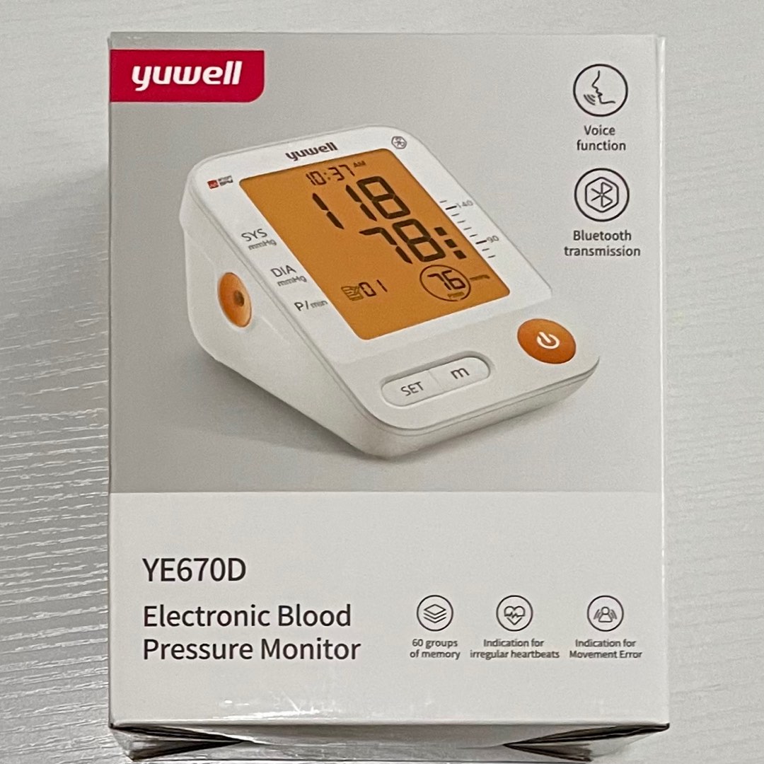 Yuwell YE670D Electronic Blood Pressure Monitor, Health & Nutrition ...