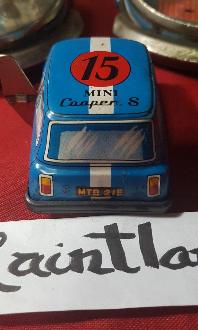 1960s JAPAN TIN TOY MINI COOPER WIND UP WORKS ANTIQUE VINTAGE on Carousell