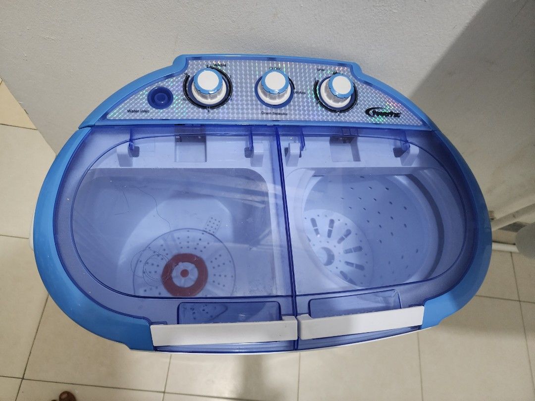 2in1 Twin Tub Mini Washing Machine - Wash & Spin Fast Laundry (PPW920 ...