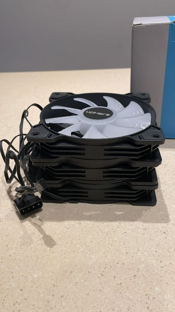 3532) (NO REMOTE) UPHERE RGB SERIES CASE FAN, WIRELESS RGB LED 120MM ...
